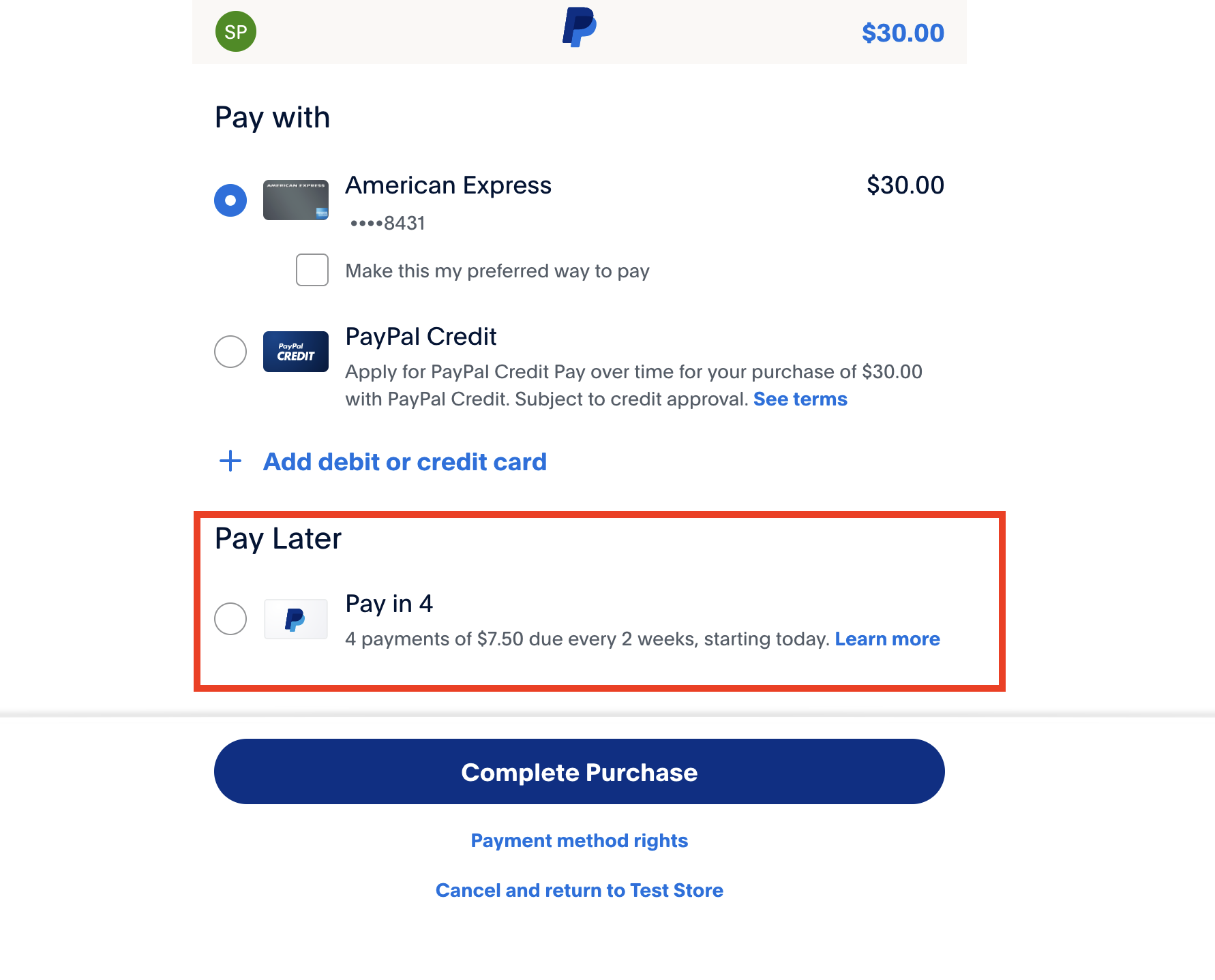 PayPal Pay Later - WPPlugin LLC